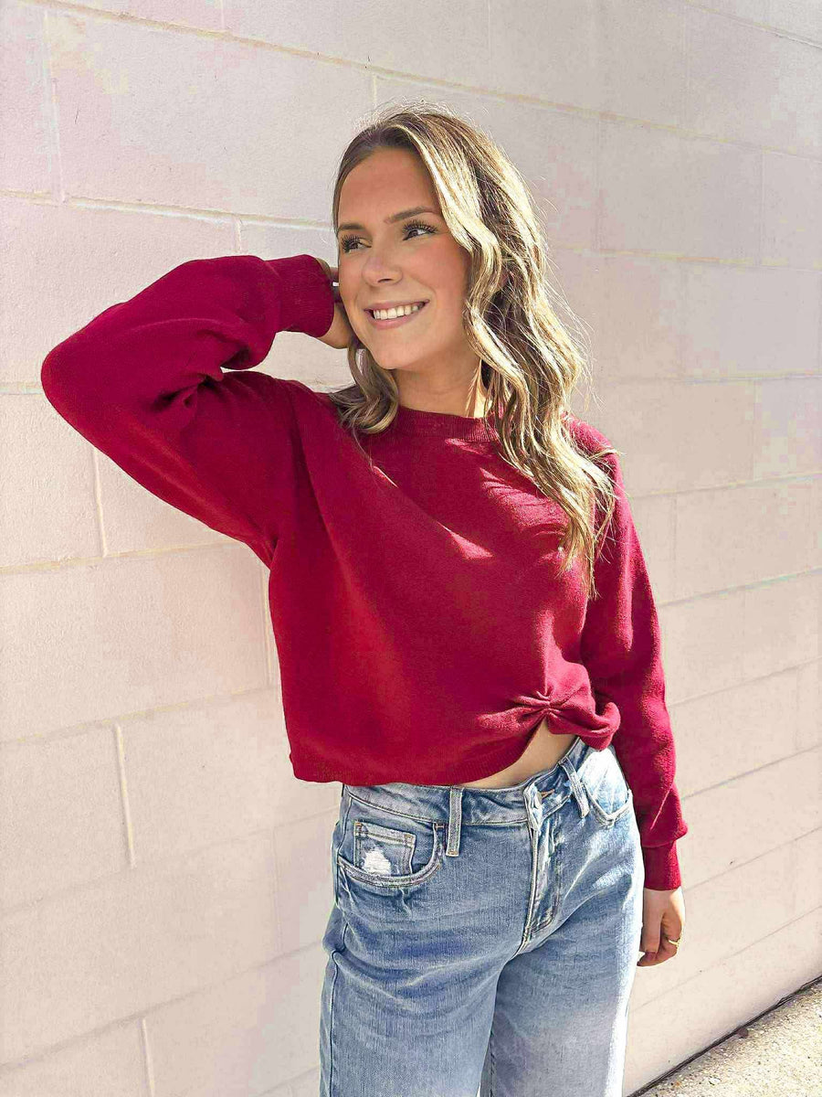 Idyllic Option Burgundy Sweater – Shop Shoetique