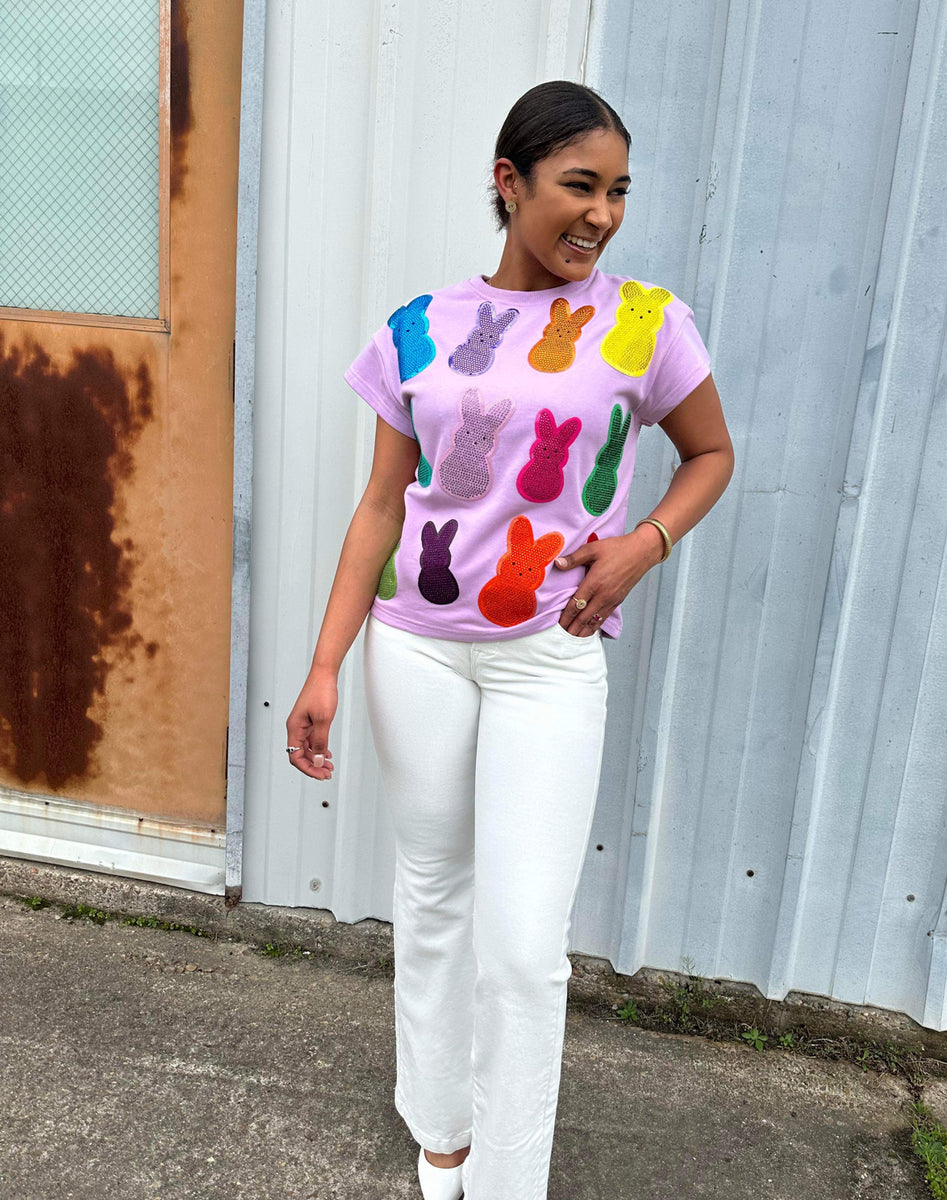 Queen of Sparkles Lavender Multi Peeps Top – Shop Shoetique