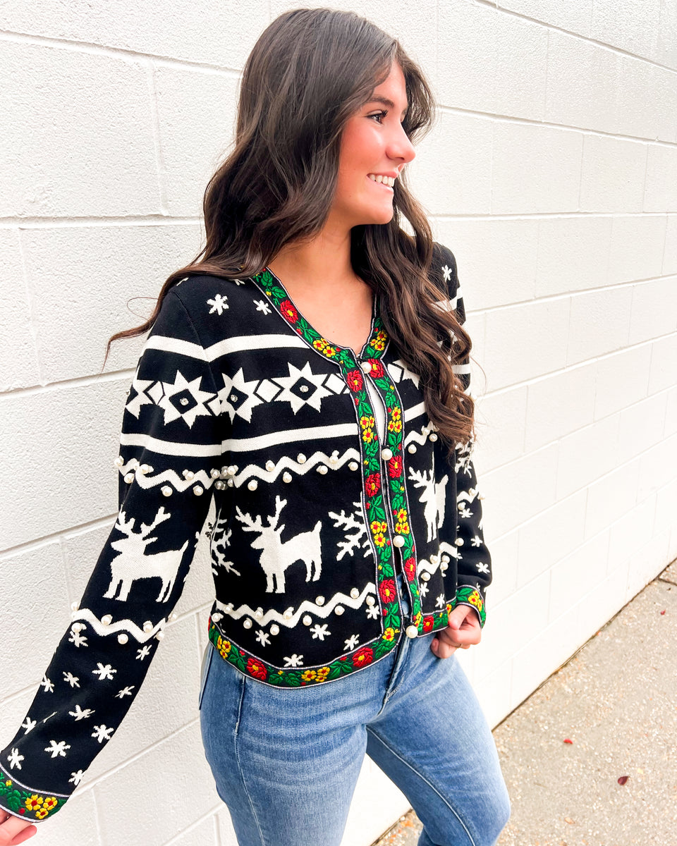 Queen Of Sparkles Nordic Snowflake Holiday Cardigan – Shop Shoetique